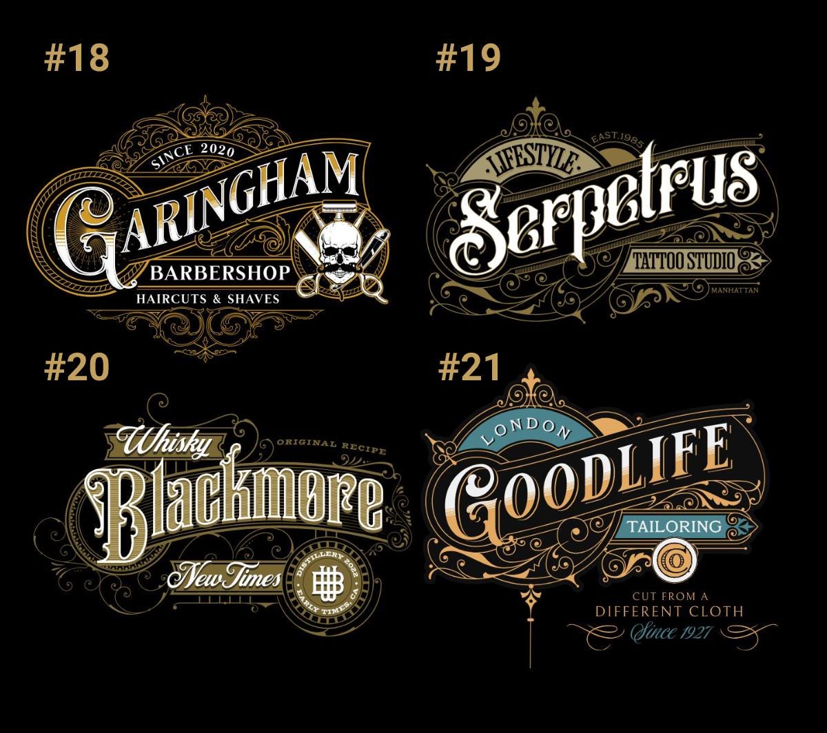 Vintage Logo | Victorian Style Logo | Custom Logo | Customizable Svg ...