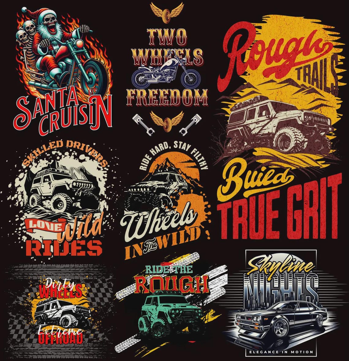 Biker & Racer Inspired PNG Streetwear – Edgy Car and Motorcycle Designs ...