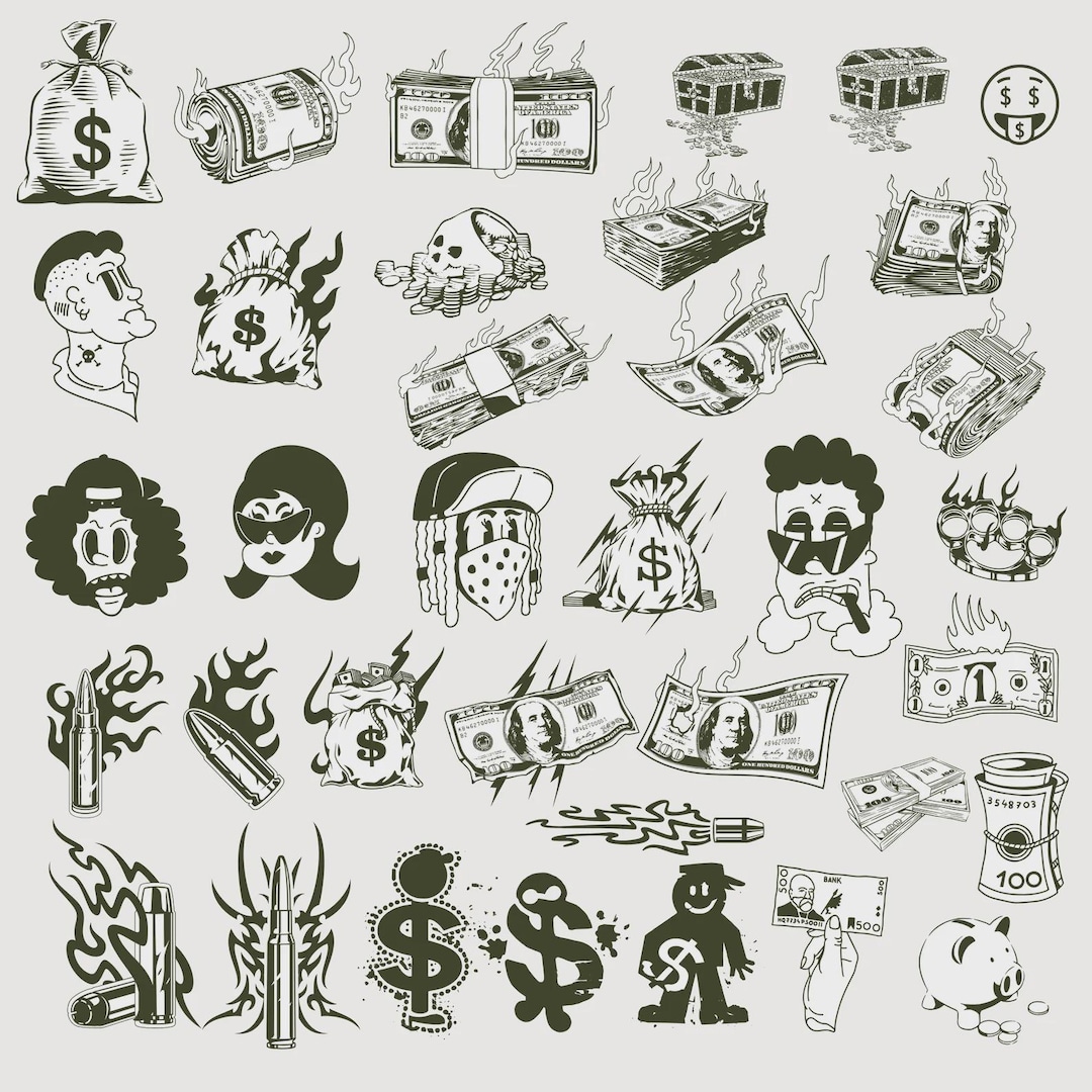 Money SVG Bundle | Dollar Sign & Money Bag Clipart | Finance Cricut Cut ...