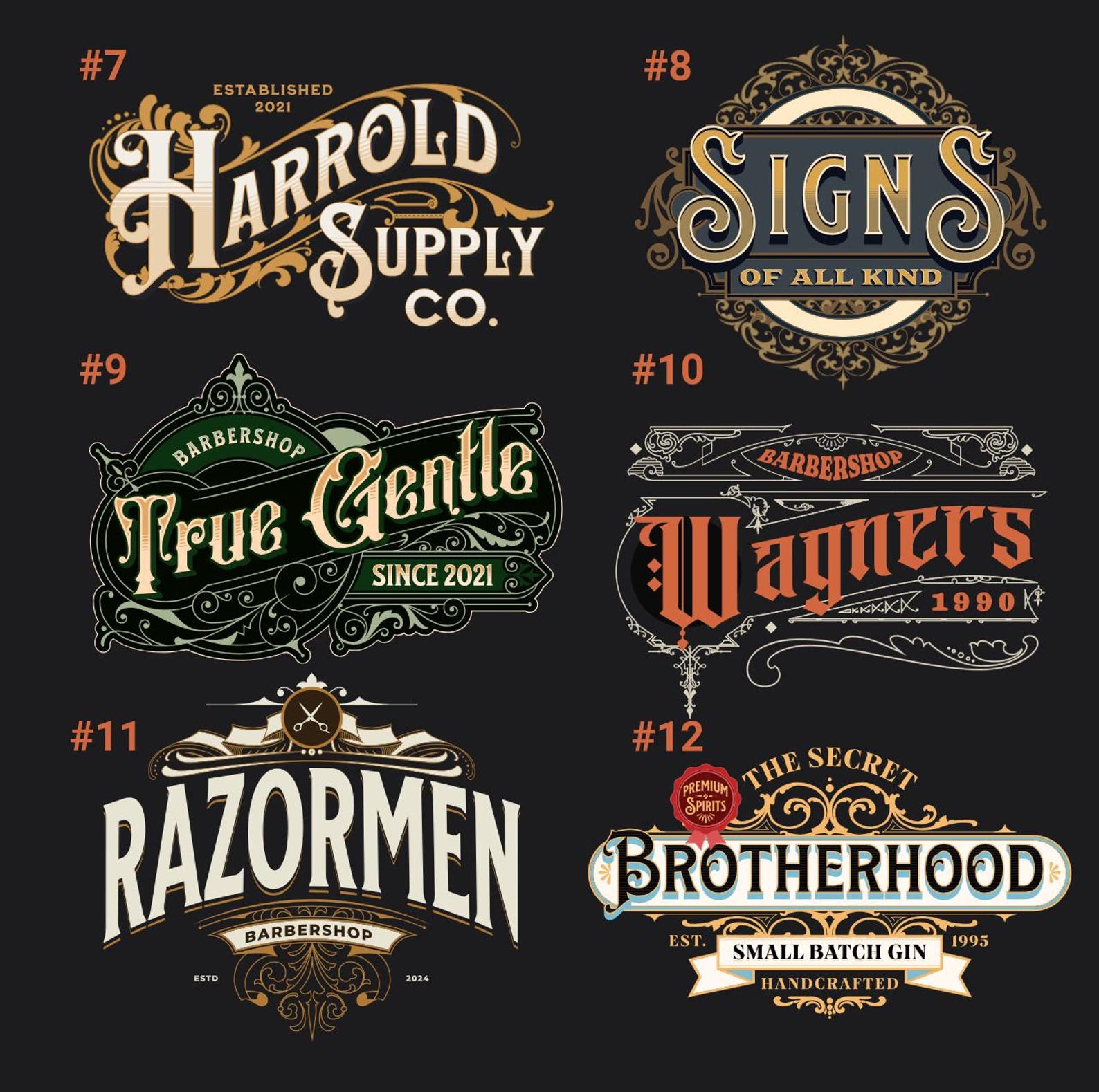Custom Victorian Logo Design | Elegant Brand Identity - Etsy