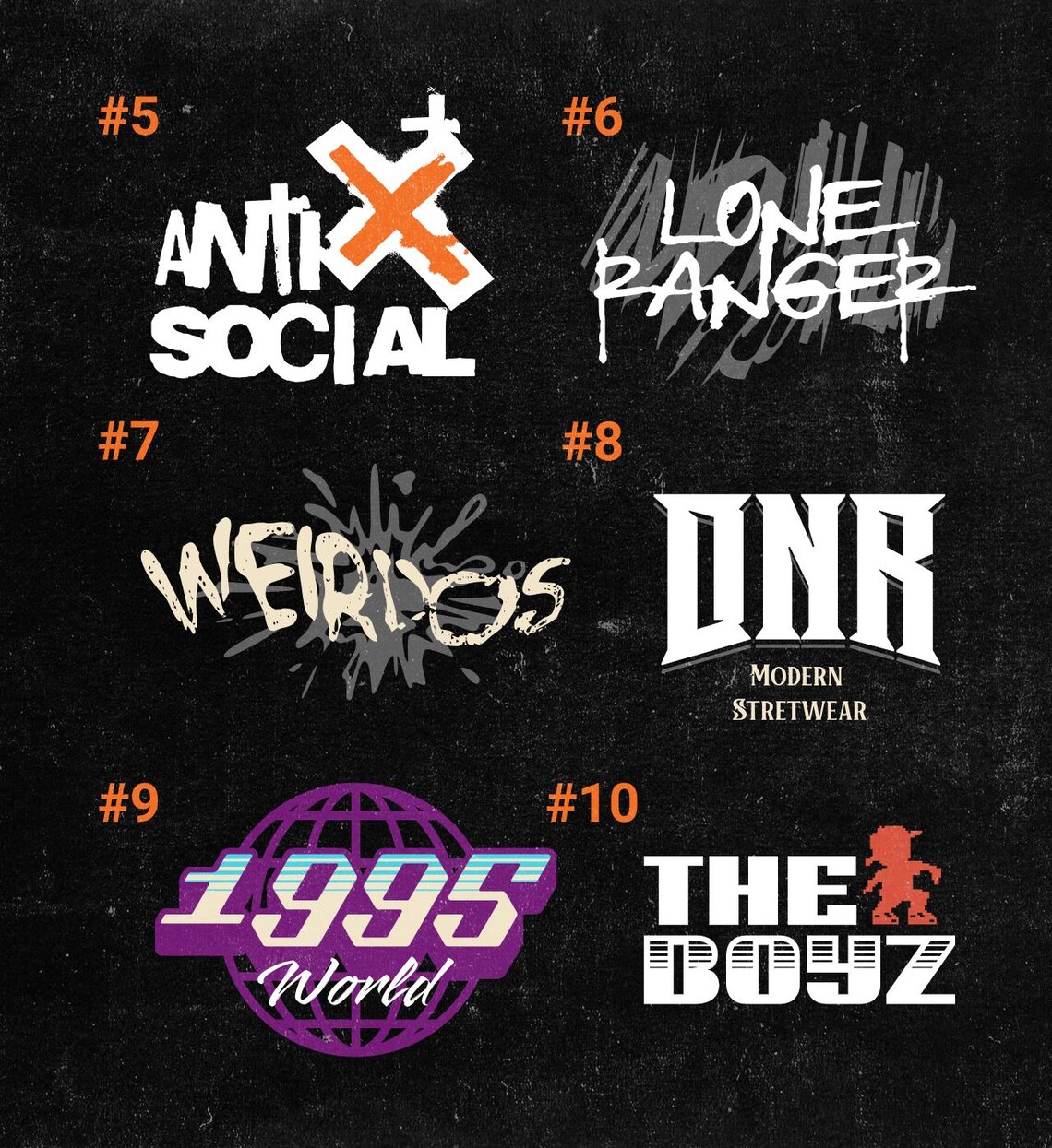 Custom Digital Y2K Logo, Y2K Streetwear Logos - Etsy
