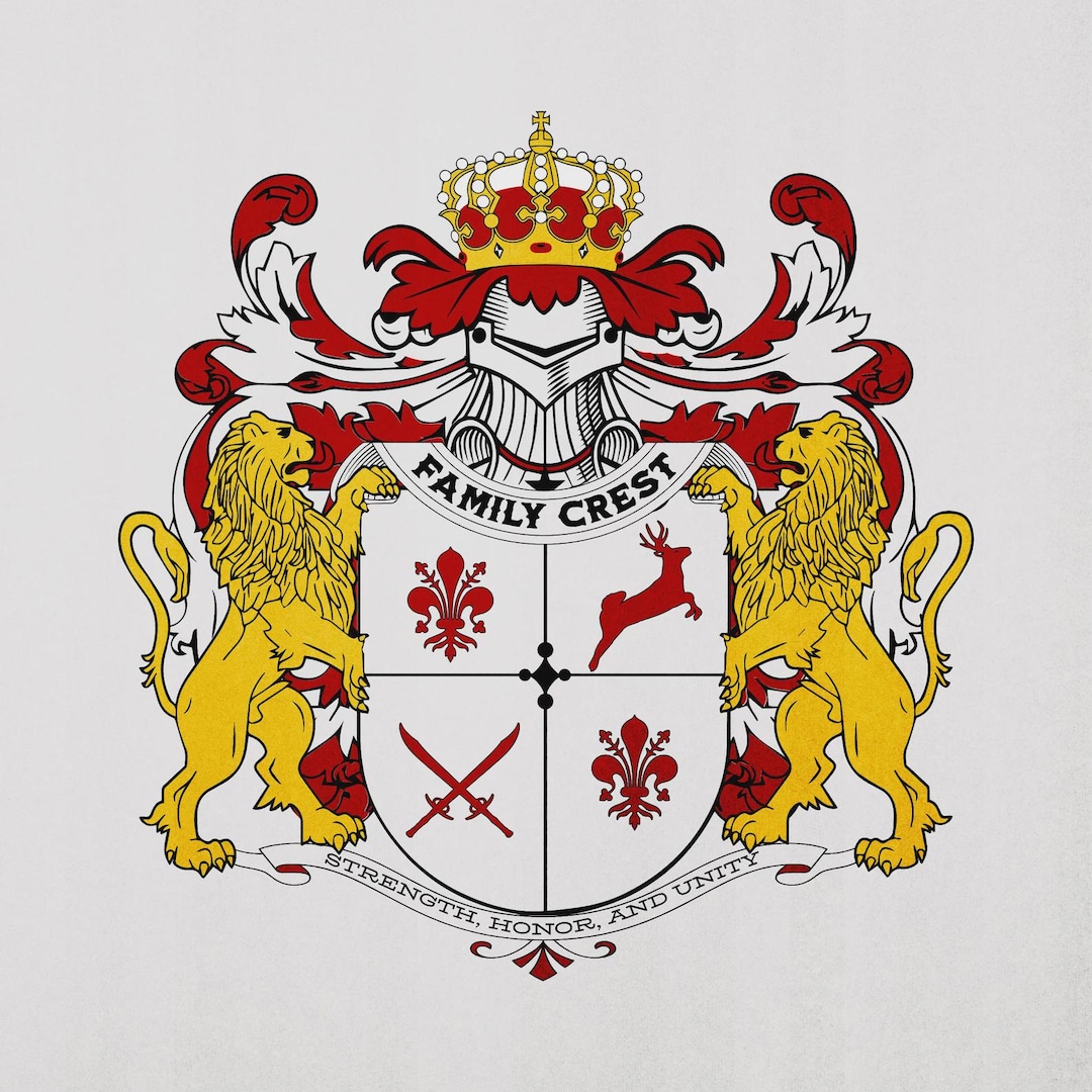 Custom Family Crest and Coat of Arms Logo Design | Heraldic Knight ...