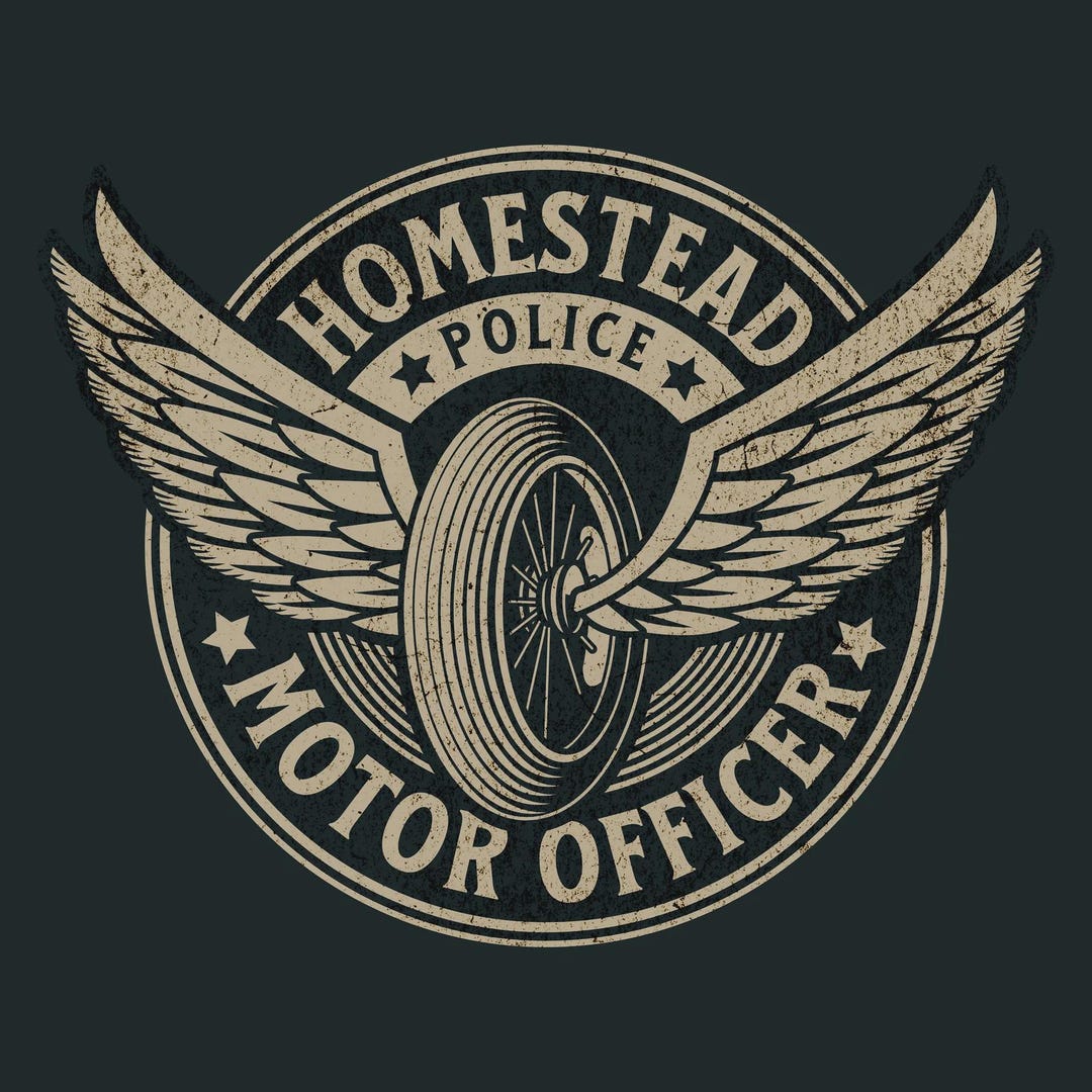 Custom Logo, Homestead Police Motor Officer. - Etsy
