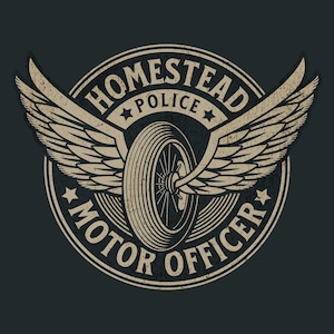 Custom Logo, Homestead Police Motor Officer. - Etsy
