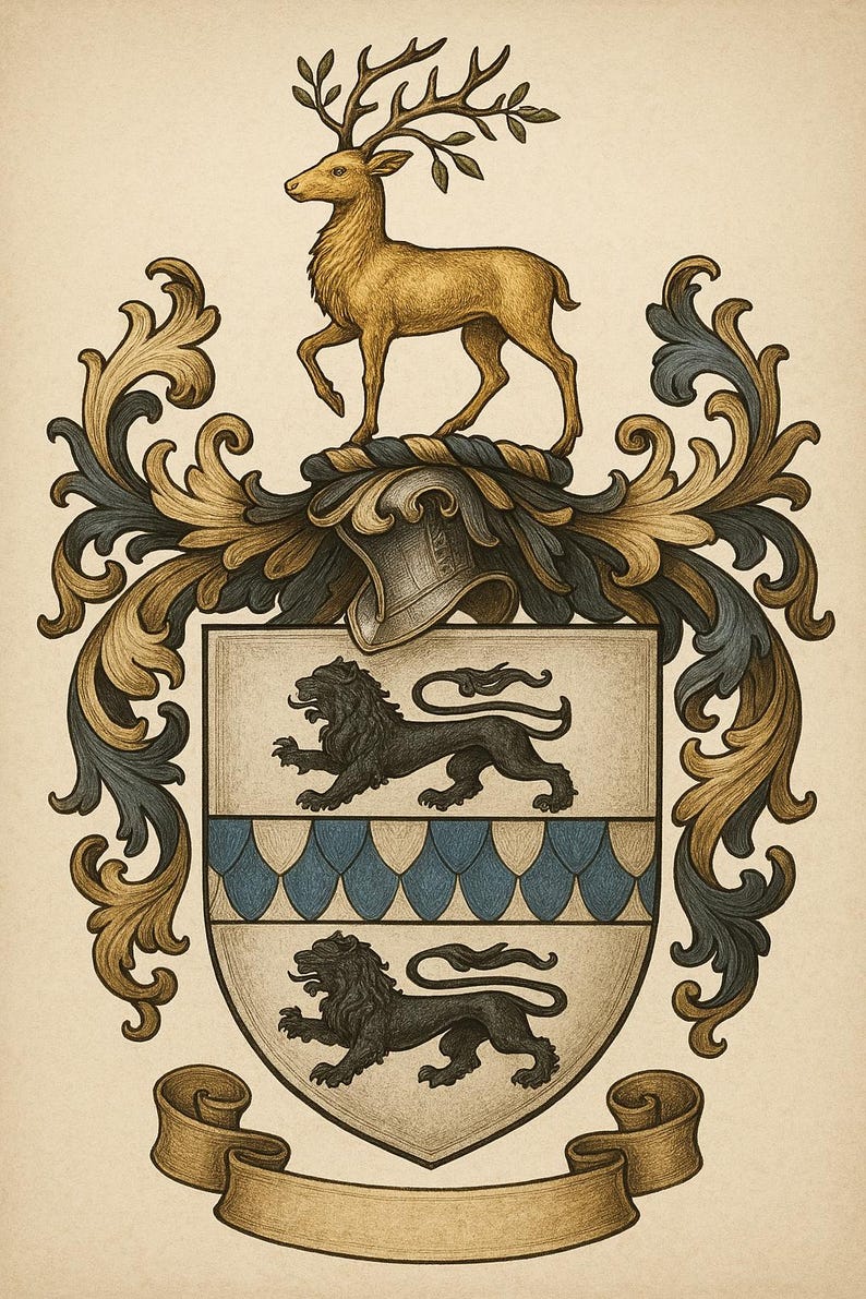 Custom Family Crest Design – Personalized Heraldic Emblem (digital ...