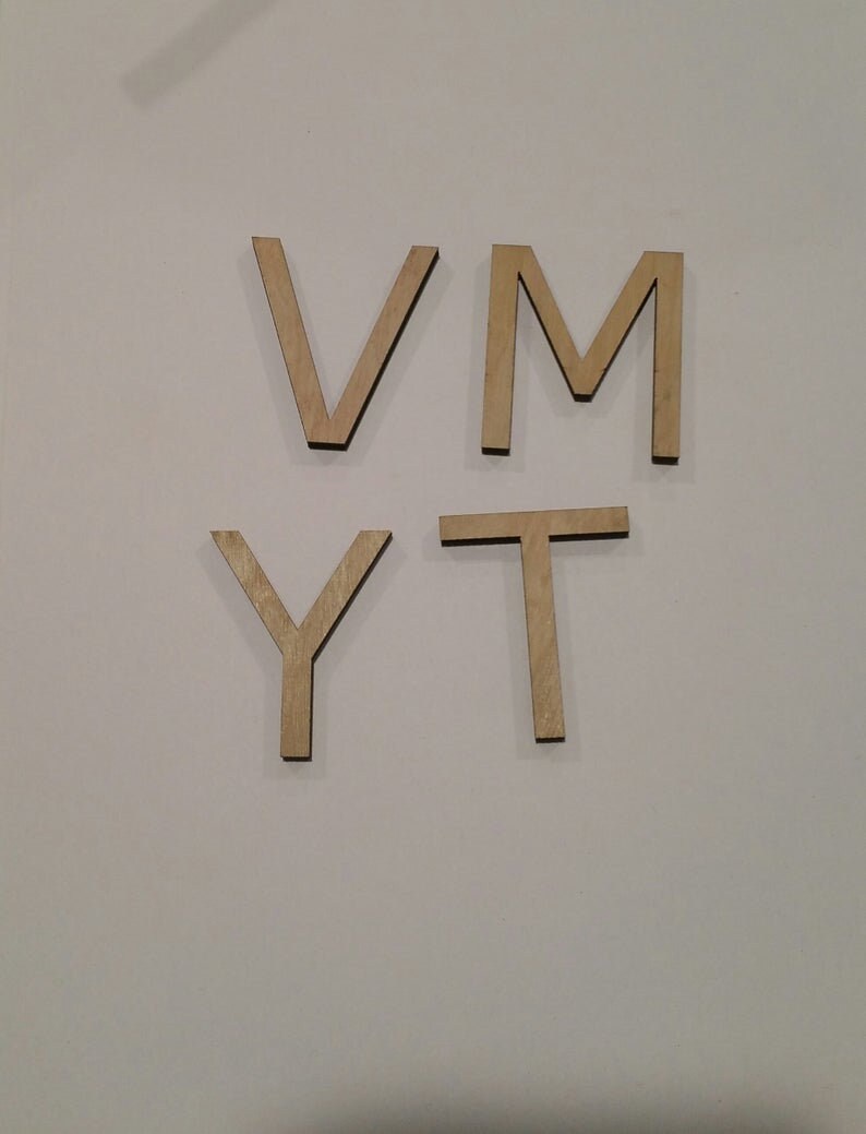 Wood Letters Numbers Custom Laser Cut Capital Lower Case | Etsy