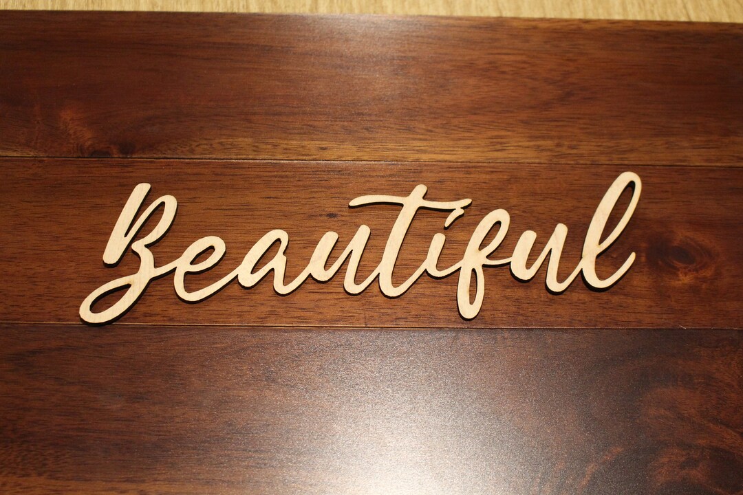 Beautiful Wood Cutout, Laser Cut Word Signs and Home Decor, Shapes ...