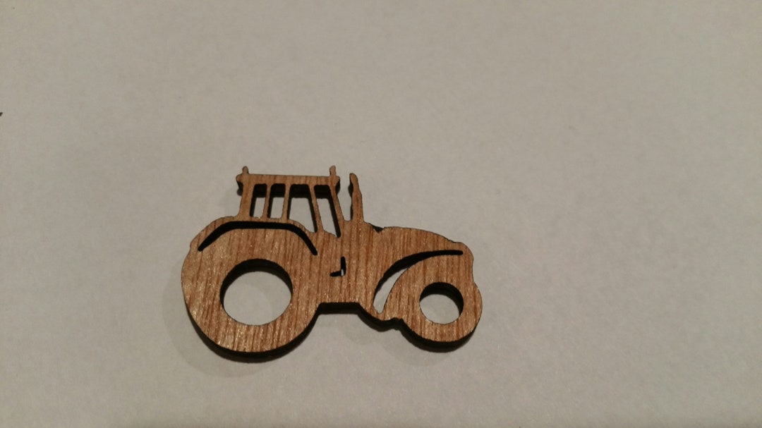 Tractor Laser Cut Wood 2.5mm Birch 1.5 - 10 Inch Arts Crafts Decoration ...