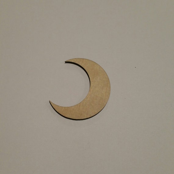 Crescent Moon wood shape supply craft home art store ornament | Etsy