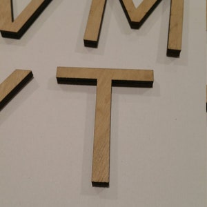 Wood Letters Numbers Custom Laser Cut Capital Lower Case Alphabet ...