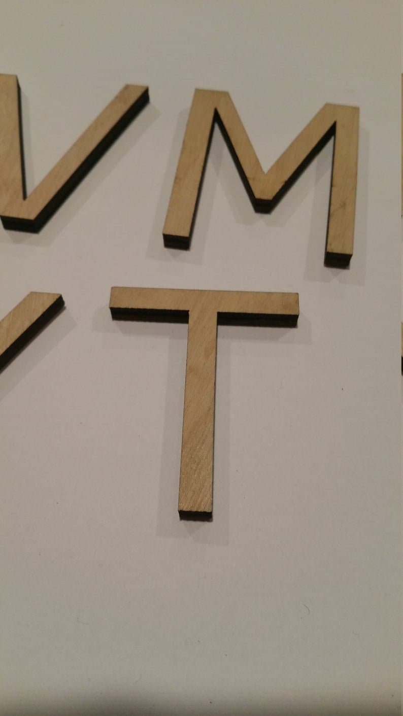 Wood Letters Numbers Custom Laser Cut Capital Lower Case - Etsy