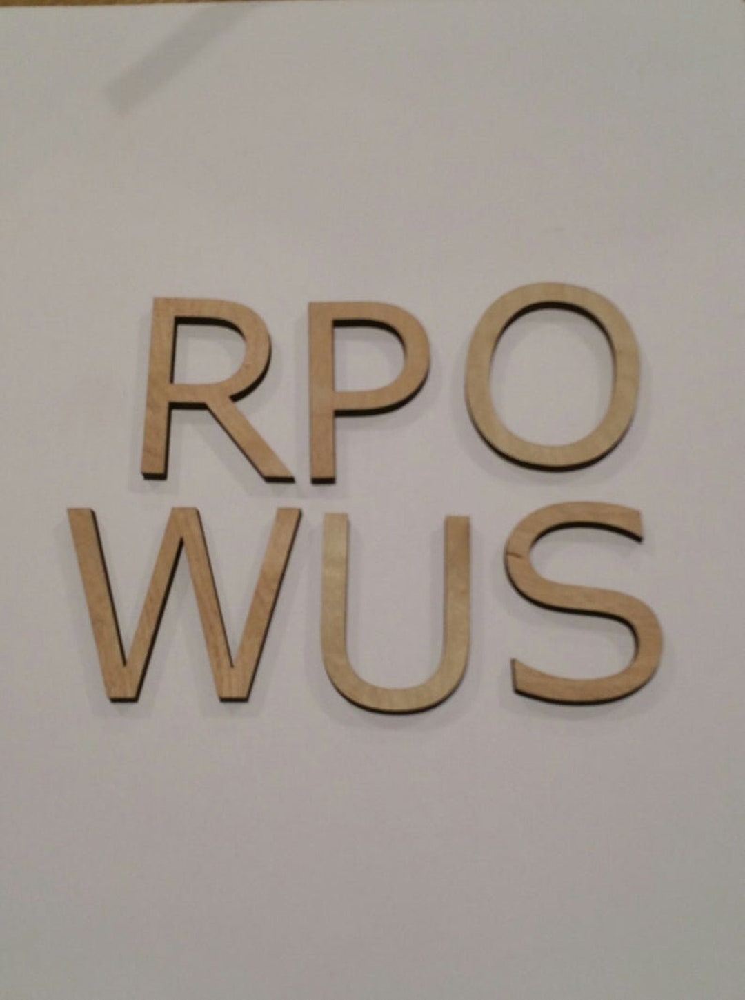 Wood Letters Numbers Custom Laser Cut Capital Lower Case Alphabet ...