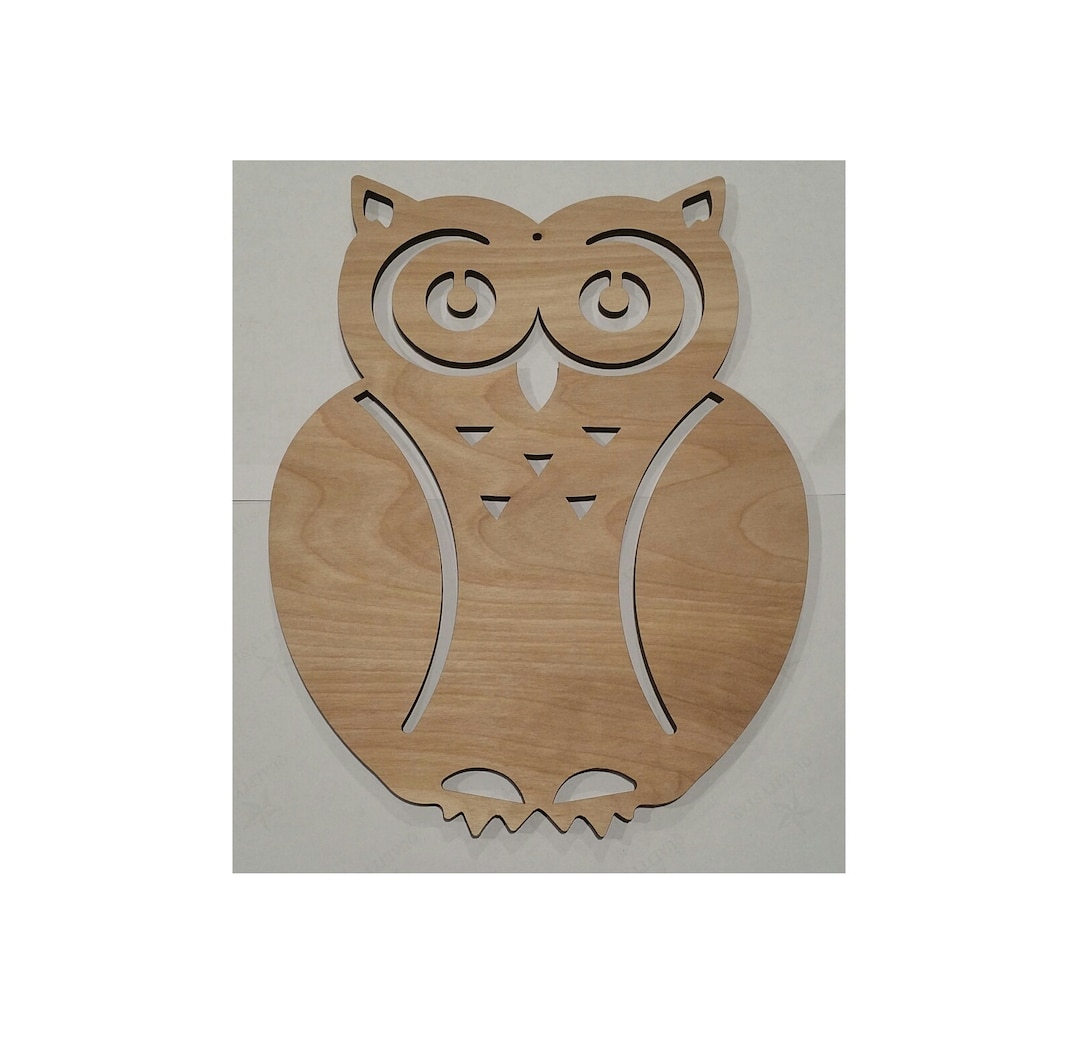 Owl Decoration Wood Wall Mount Hoot Home Art Farm Store Ornament ...