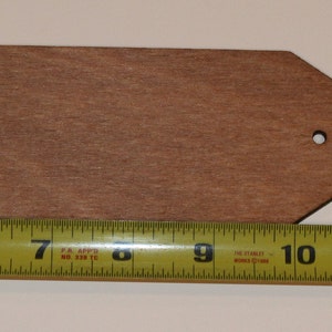 Wood Price Tag 5.0" X 1.4" Product Store Gift Holiday Name Tags ...