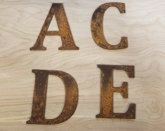 Rustic Metal Letters - Etsy