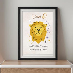 Leo Zodiac Sign Poster – Digital Download | Astrology Wall Art With ...