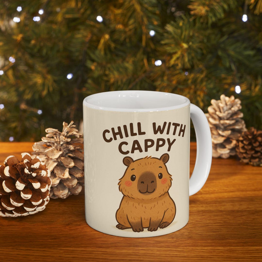 Capybara Mug Cup Chill With Cappy - Etsy