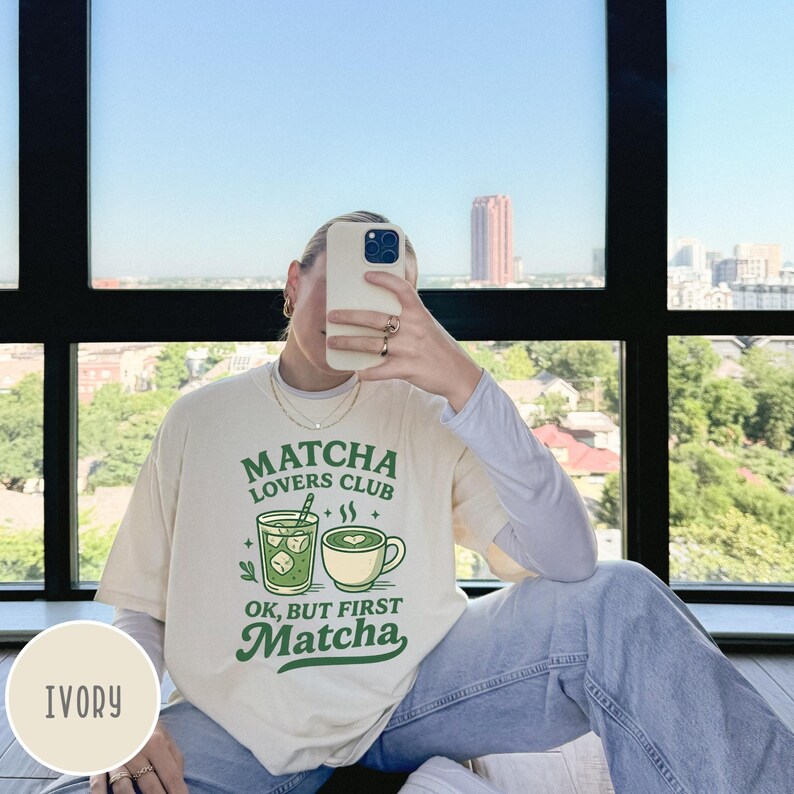 Comfort Colors Matcha Lovers Club T-shirt, Cafe Graphic Tee, Cafe ...