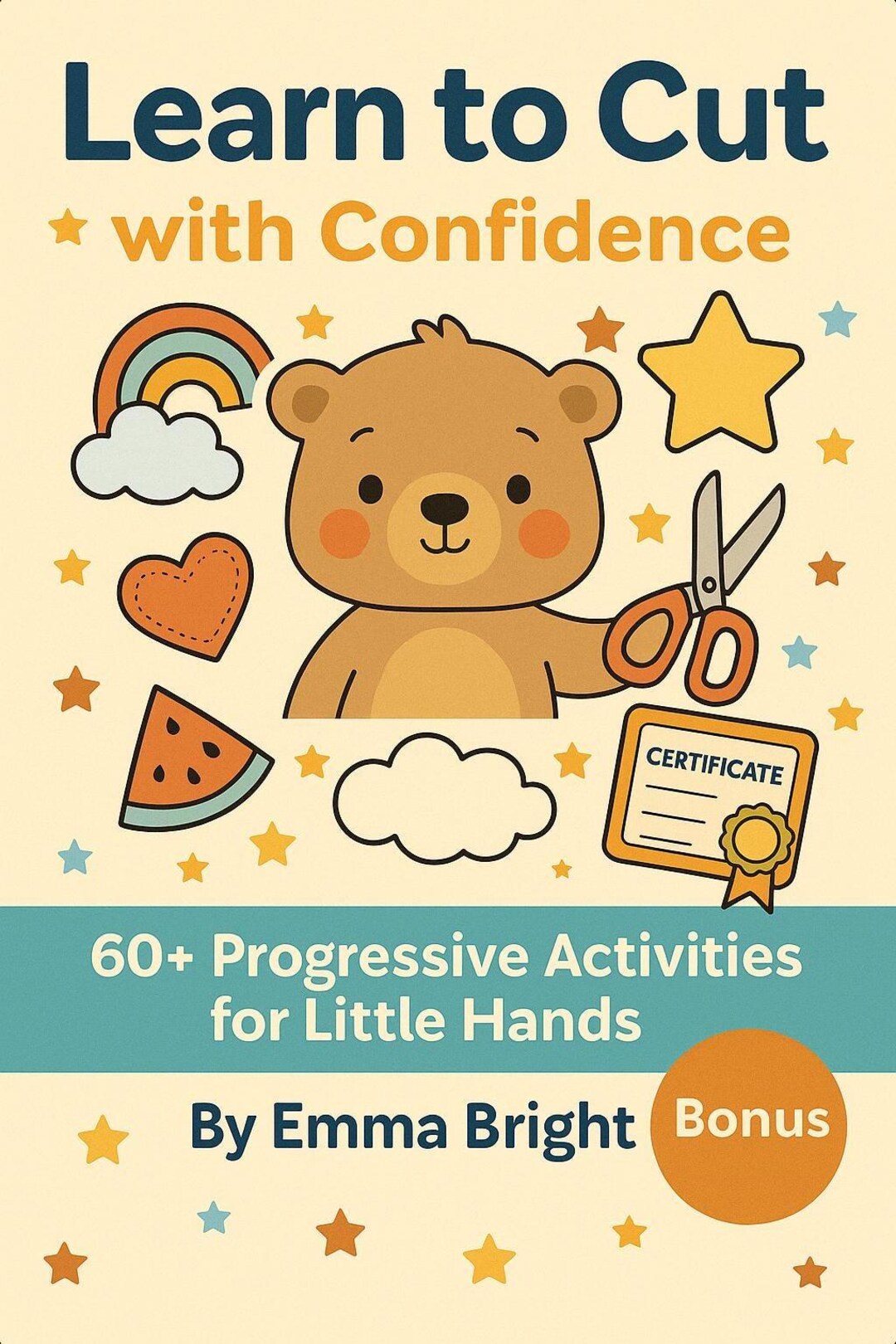 Scissor Skills Preschool Activity Book – 60+ Cutting & Coloring Pages ...