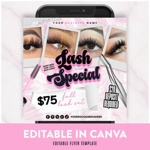 Lash Special Flyer Template, Lash Booking Flyer, Lash Appoitment Flyer ...