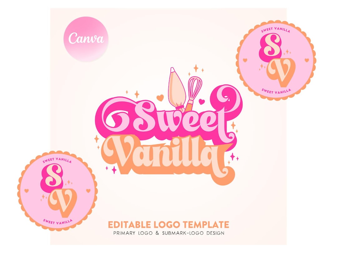 DIY Editable Logo Design Template, Sweet Bakery Logo Template, Desserts ...