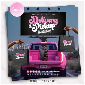 DIY Delivery & Pickup Flyer, Delivery Service Flyer, Pickup Service ...