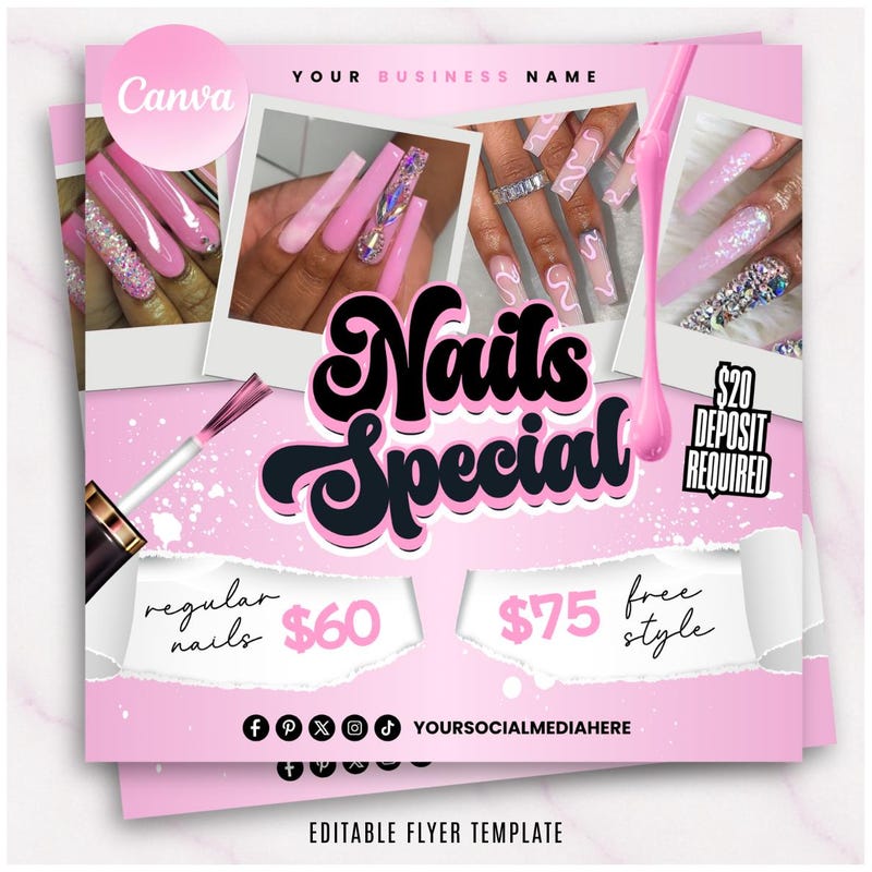Nail Technician Flyer - Etsy