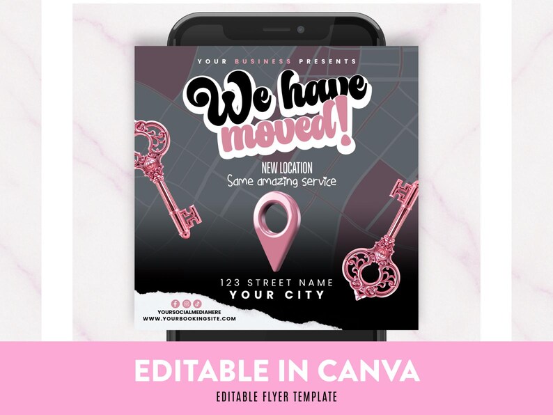 We Have Moved Flyer, New Address Business Flyer, Store Location Flyer ...