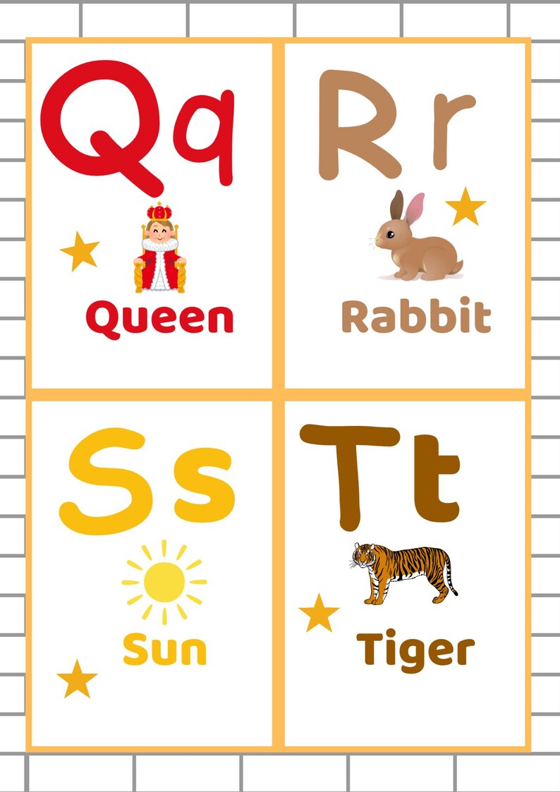 Printable Alphabet Flashcards for Kids – ABC Cards for Preschool ...