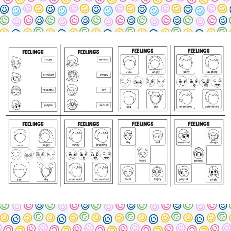 Feelings and Emotions Activities for Kids - Etsy