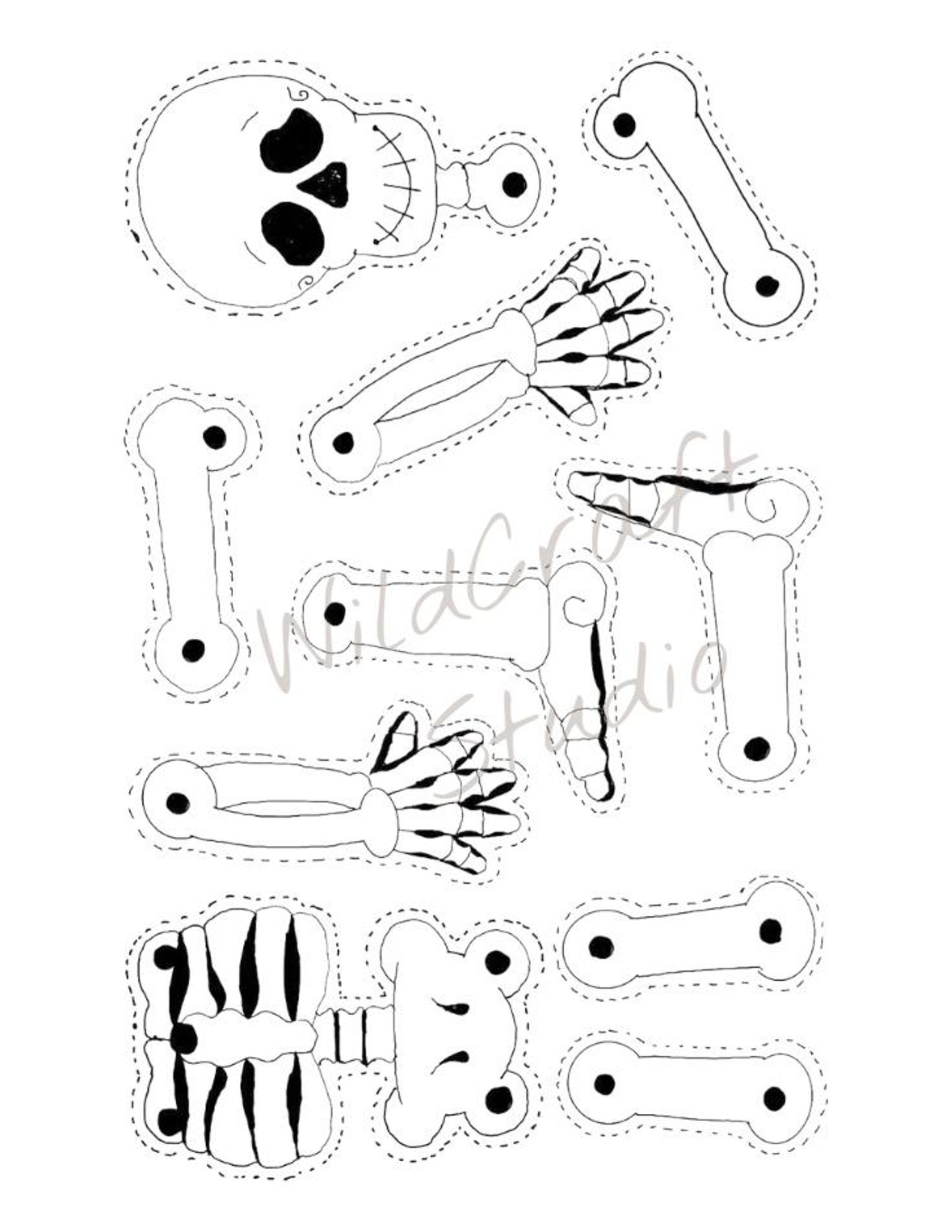 Skeleton Cut-out Craft Printable - Etsy