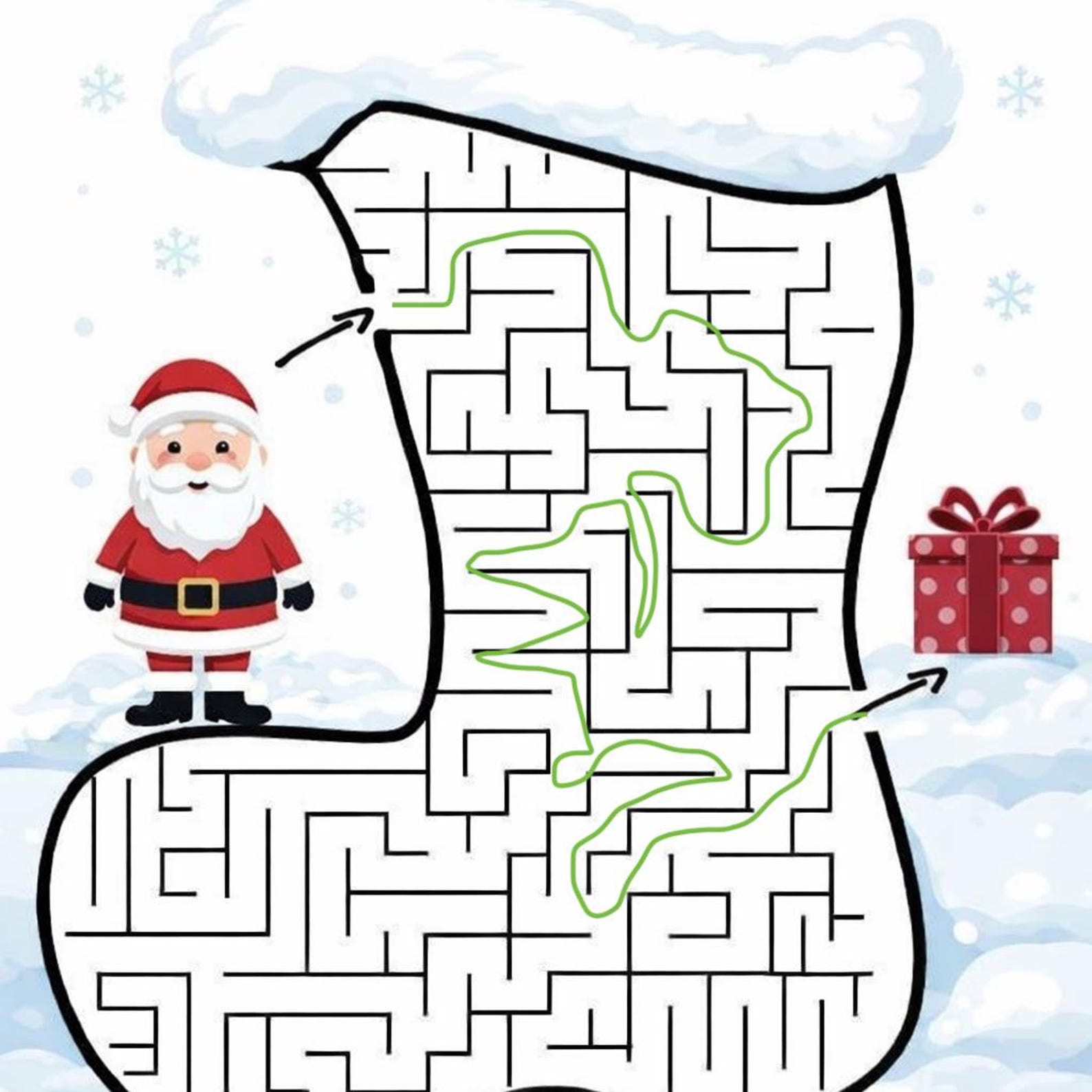 Christmas Stocking Maze for Kids – Printable Holiday Activity | Easy ...