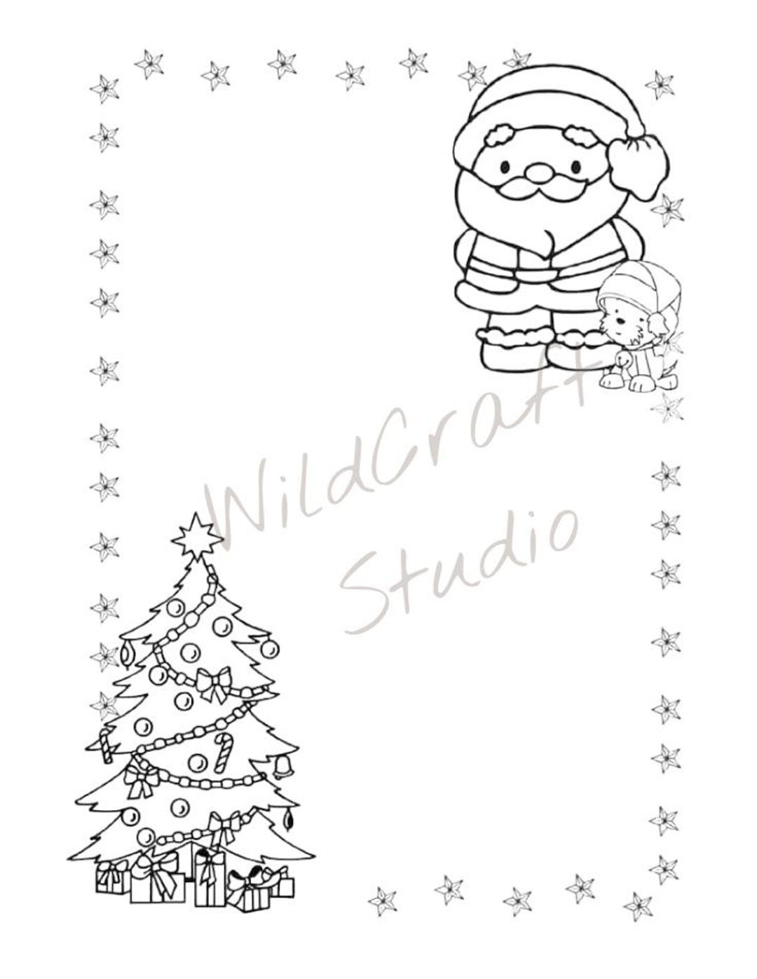 Color-your-own Letter to Santa – Printable Christmas Kids Activity - Etsy