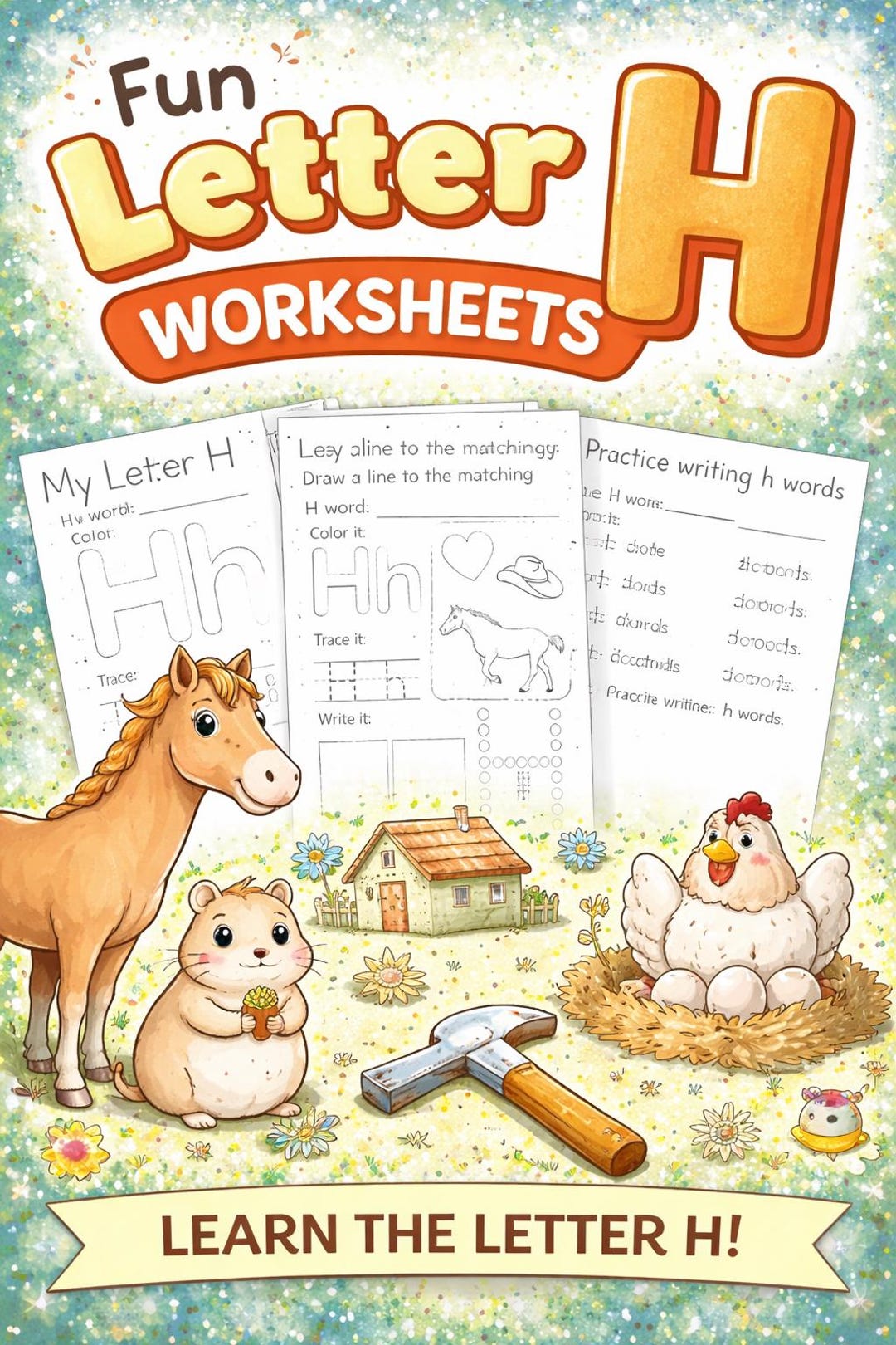 Letter H Learning Pack – 5 Printable Alphabet Worksheets for Preschool ...
