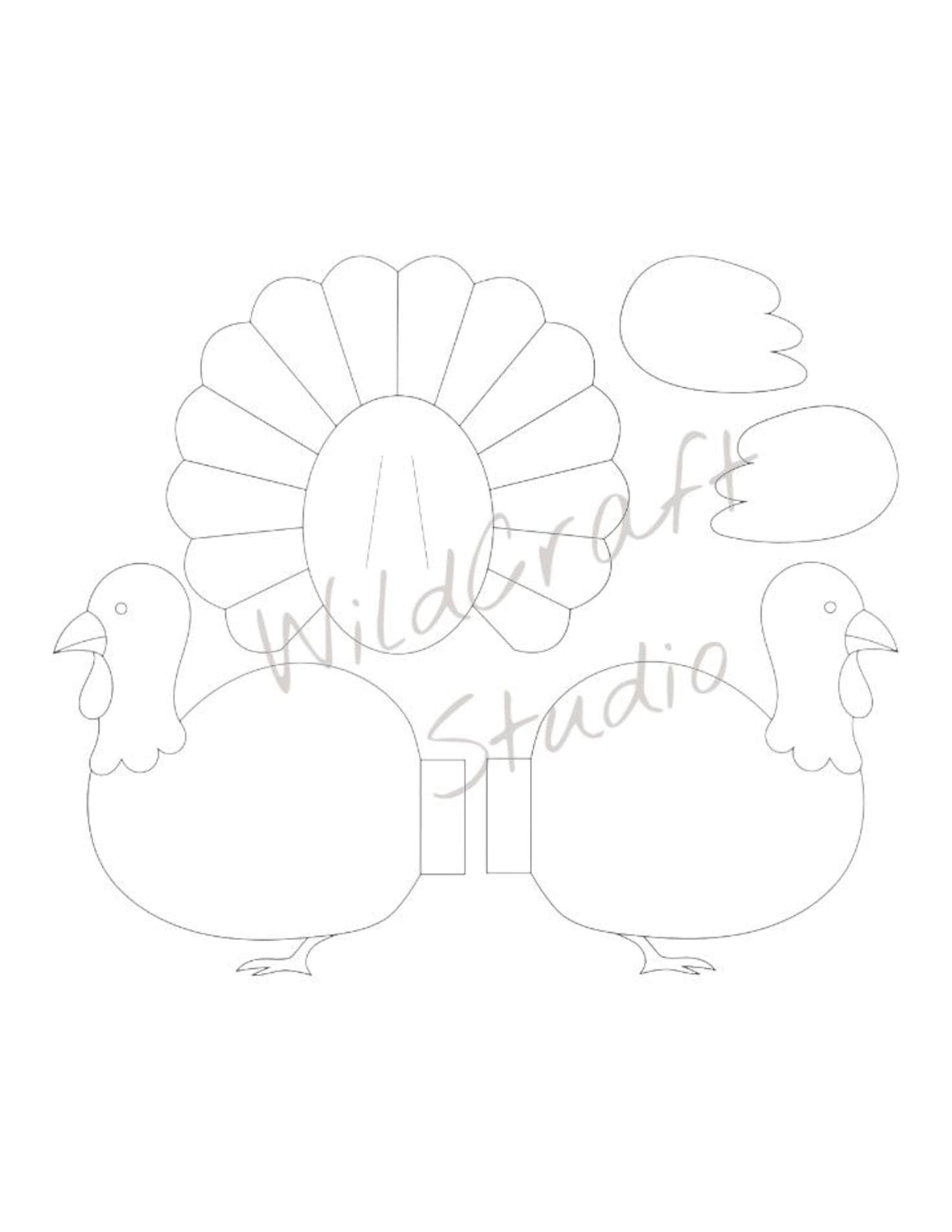 2D Standing Turkey Cut-out Printable – Thanksgiving Kids Craft ...