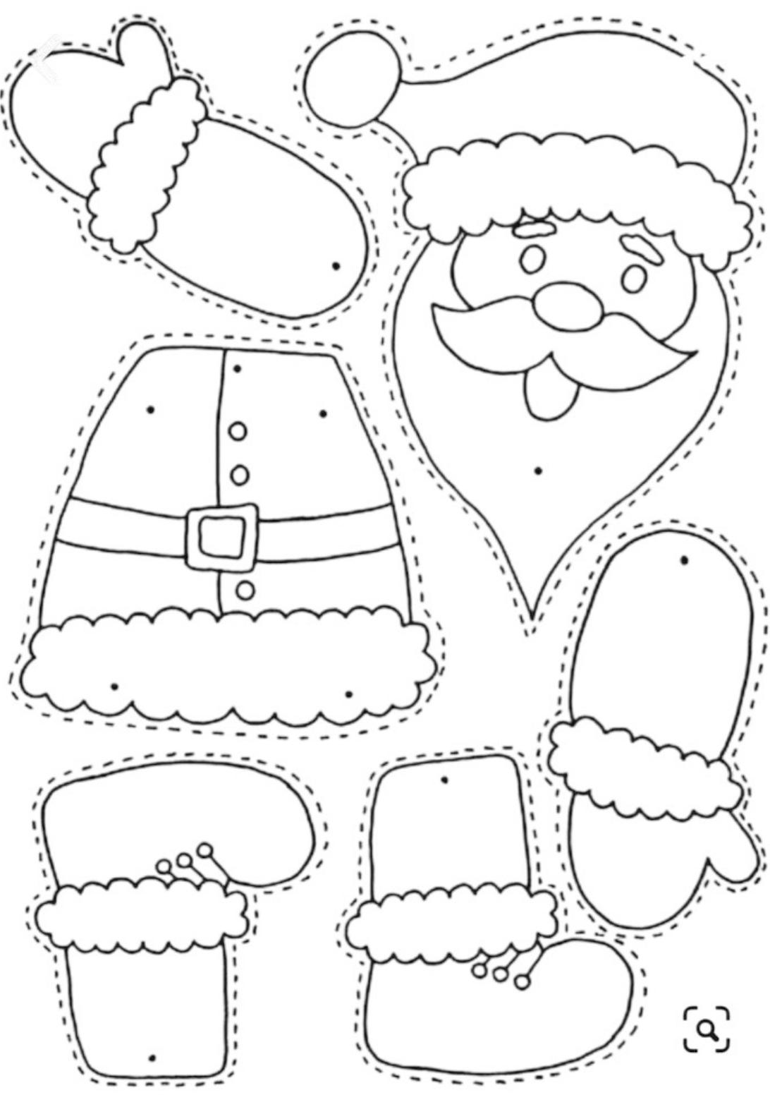 Giant Cut-out Santa Kids Craft | Large Printable Christmas Activity ...