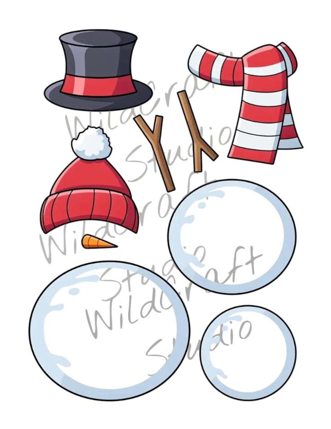 Build a Giant Snowman Printable – Cut & Color Activity – Homeschool ...
