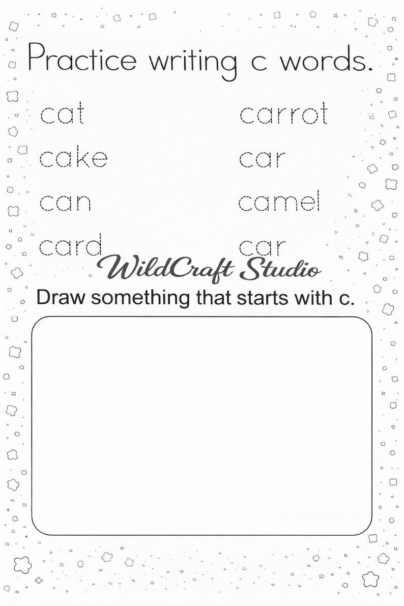 Letter C Learning Pack – 5 Printable Alphabet Worksheets for Preschool ...