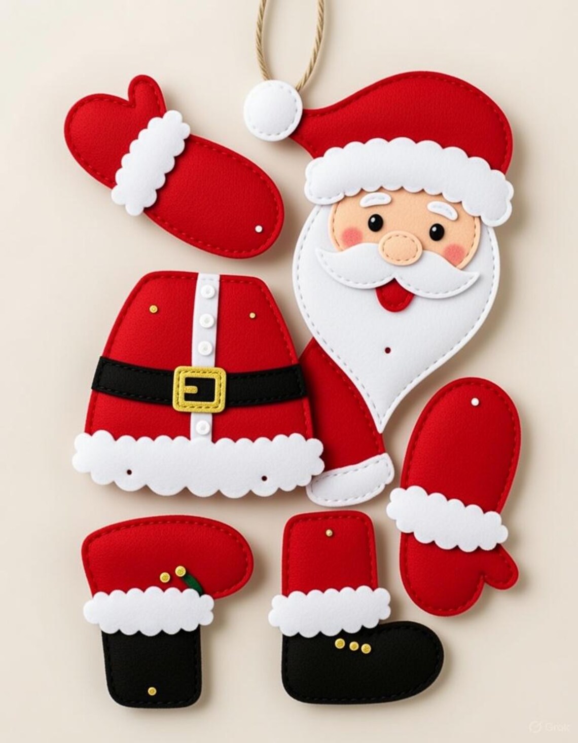 Christmas Build & Color Printable Crafts: Santa, Tree, Gingerbread (PDF ...