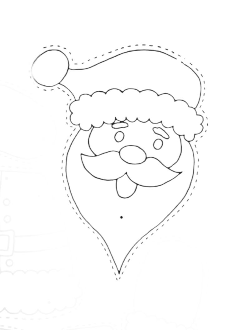 Giant Cut-out Santa Kids Craft | Large Printable Christmas Activity ...