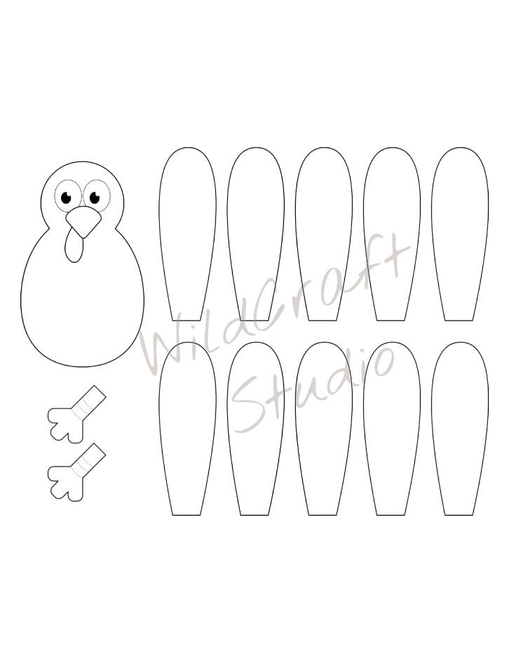 Build a Turkey Printable: Thanksgiving Craft Activity (digital Download ...
