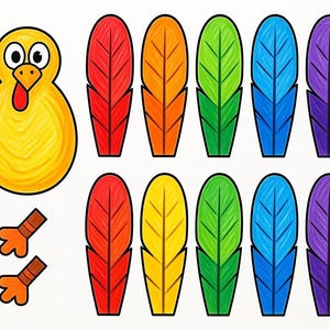Build a Turkey Printable: Thanksgiving Craft Activity (digital Download ...