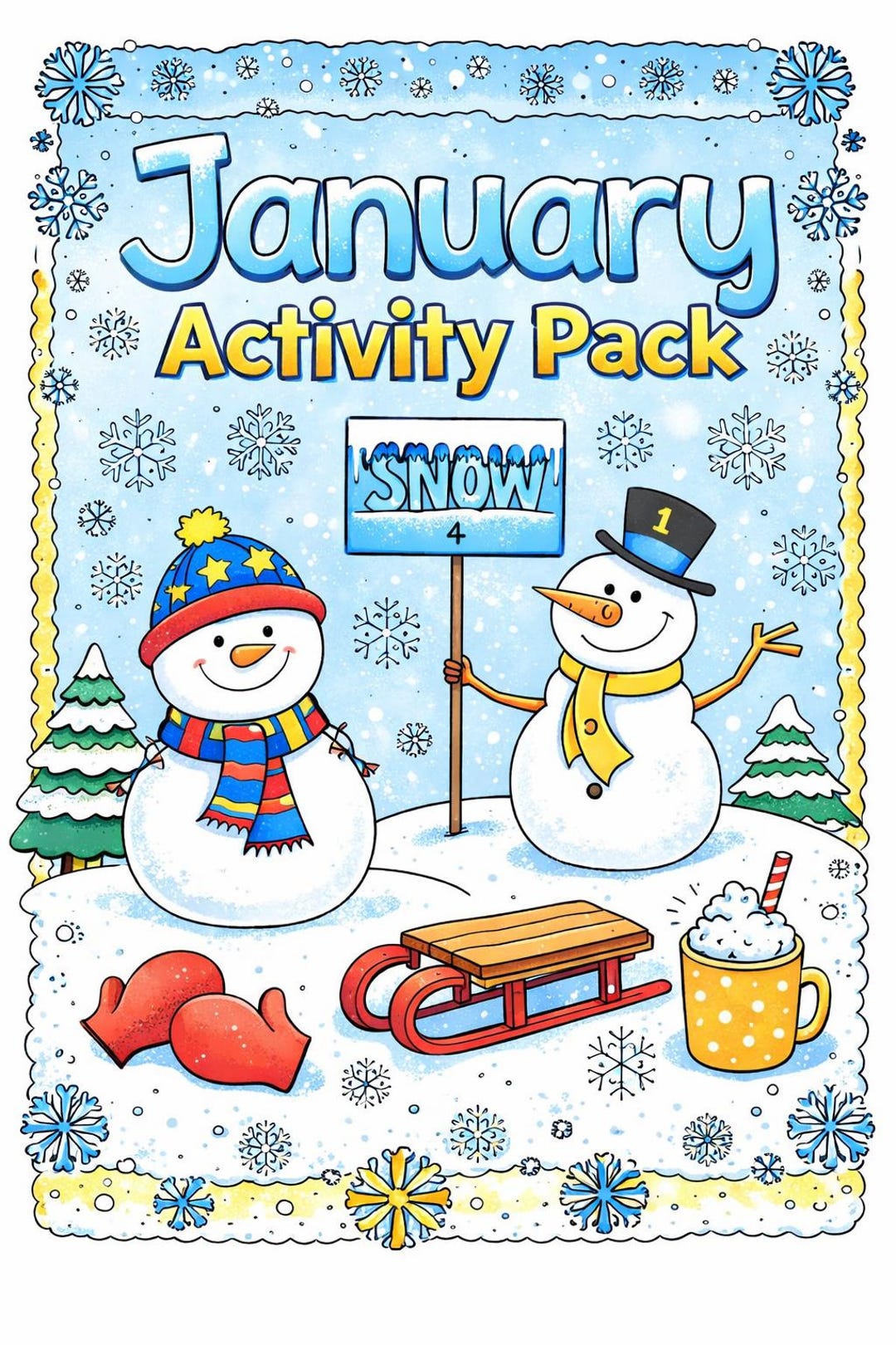 January Activity Worksheets for Kids – 5 Fun Pages | Color, Trace ...