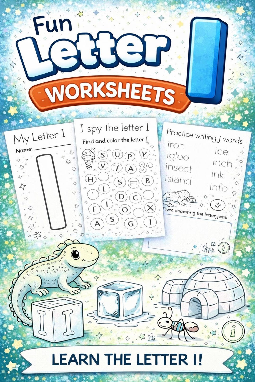 Letter I Learning Pack – 5 Printable Alphabet Worksheets for Preschool ...