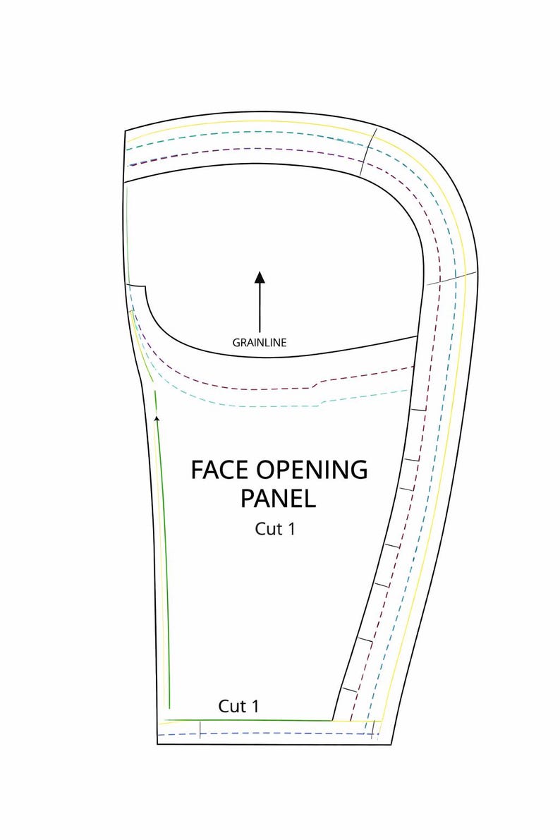 Everest Helmet Hood Sewing Pattern | Over Ski Motorcycle Helmet ...
