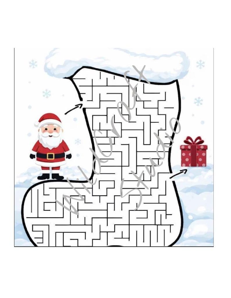Christmas Stocking Maze for Kids – Printable Holiday Activity | Easy ...