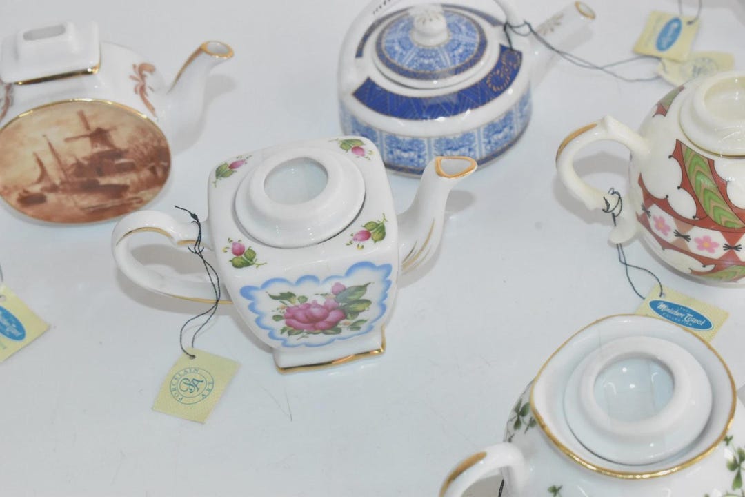 Vintage Porcelain Art Miniature Teapot Bundle Job Lot X6 - Etsy
