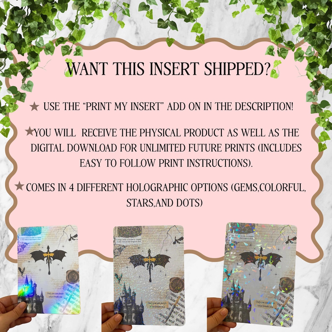 Kindle Insert-fourth Wing Inspired - Instant Digital Download ...