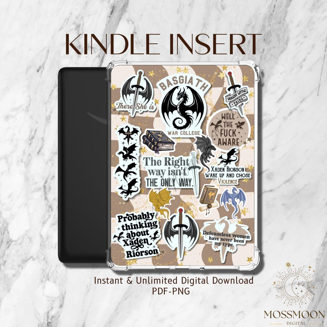 Printable Fourth Wing Sticker Kindle Insert- Digital Download- - Etsy