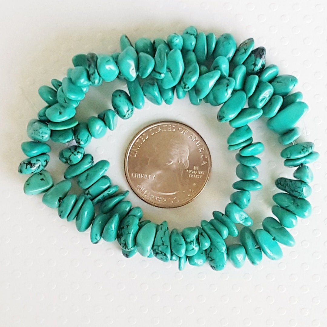 Green Turquoise Chip Strand, Raw Gemstone Beads, December Birthstone - Etsy